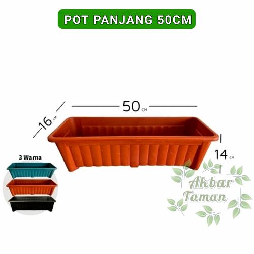 Jual Pot Bunga Persegi Panjang 50cm / Pot Persegi Panjang Bergelombang ...