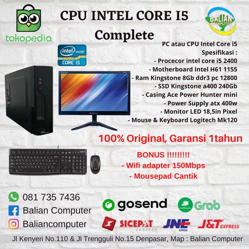 Jual Komputer Mini PC rakitan intel core i5 lengkap Monitor 19in ssd ...