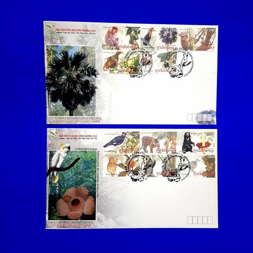 Jual Prangko INDONESIA SHP (Set 2 lbr) FLORA FAUNA IDENTITAS PROVINSI ...
