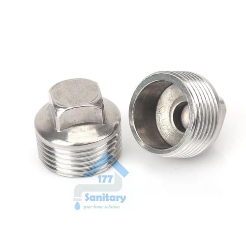 Jual Tutup Dop Stainless 1/2 Inch Drat LUAR 111x- tutupan pipa pipe ...
