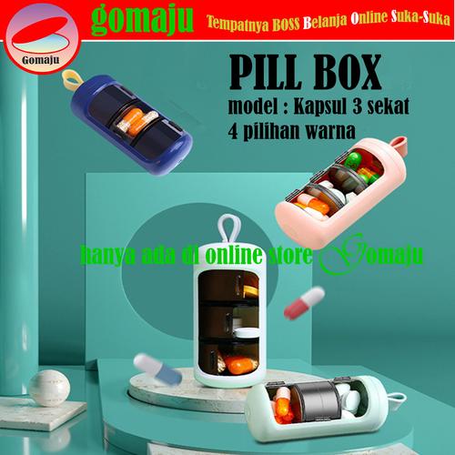 Promo PILL BOX TEMPAT OBAT MEDICINE STORAGE KOTAK OBAT MODEL KAPSUL 3 ...
