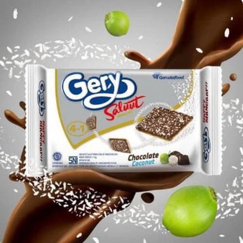 Jual Gery Saluut Malkist Coklat Tabur Kelapa 105 gram / gerry biscuit ...