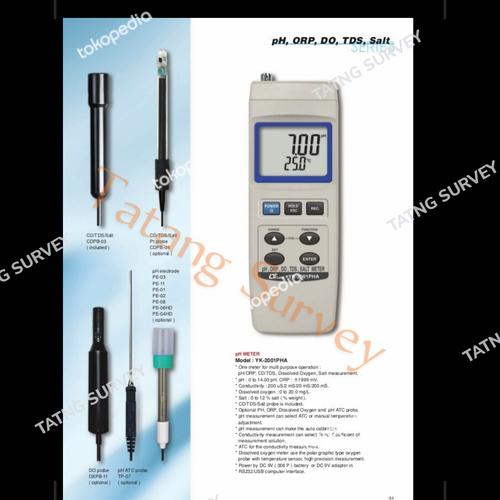 Jual Lutron YK-2001PHA Conductivity/TDS/Salt Probe) PH, ORP, DO, ATC ...