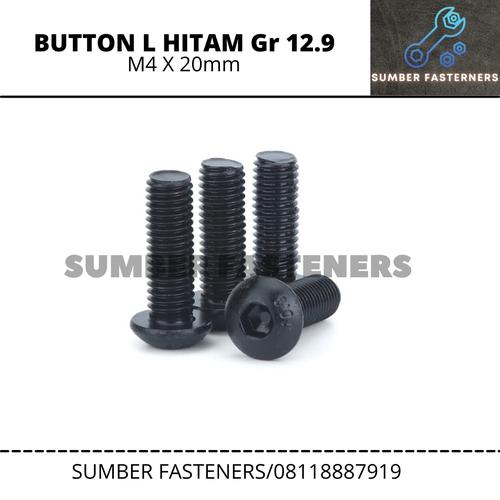 Jual Baut Button L M4x20mm Hitam IMPORT - Jakarta Utara - sumber fasteners | Tokopedia