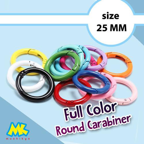 Jual Carabiner Bulat Full Warna / Color full Round Circle Buckle - Biru ...