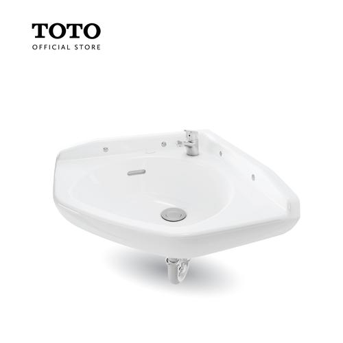 Promo TOTO Wall Hung Corner Lavatory 1 Tap Hole / Wastafel LW7CJ ...