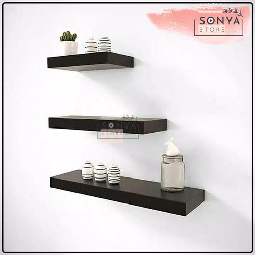 Promo Rak Dinding Ambalan Kayu Tempel Melayang Floating Shelves ...