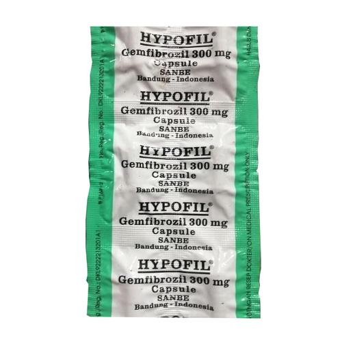 Jual HYPOFIL 300MG 1 STRIP ISI 10 TABLET / GEMFIBROZIL 300MG ...