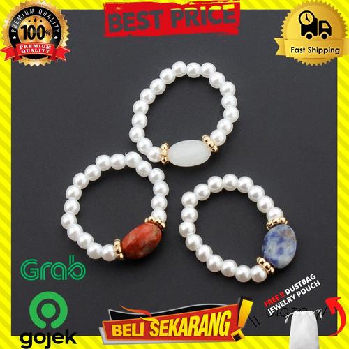 Jual CINCIN TALI MANIK WANITA ELASTIS ADJUSTABLE MUTIARA PREMIUM C511 ...