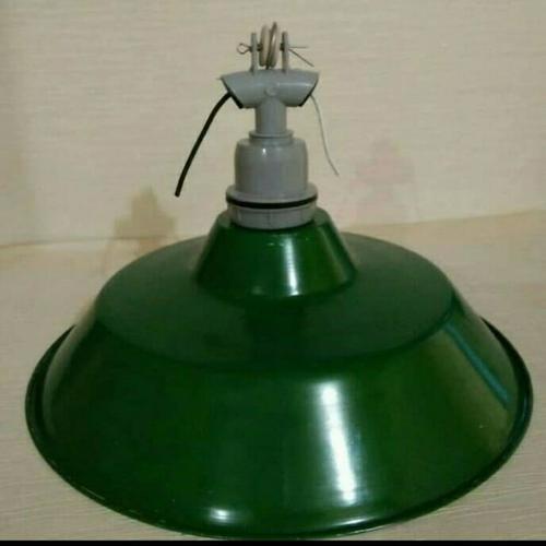 Jual Cap Hijau Lampu Jalan plus Fitting besi e27 WD outdoor kap piring ...