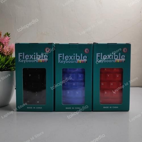 Jual Keyboard flexible usb keyboard gulung karet anti air - Biru - Kota ...