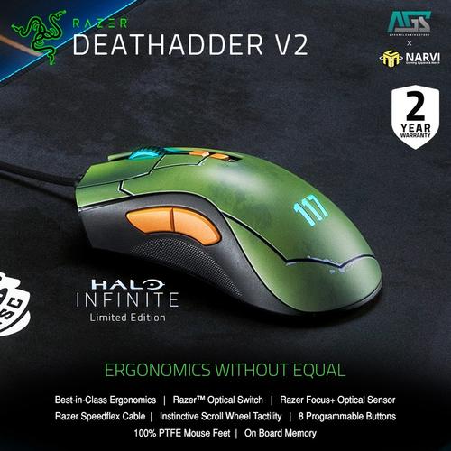 Jual Razer DeathAdder V2 Wired HALO Infinite Edition (Green) - Gaming ...
