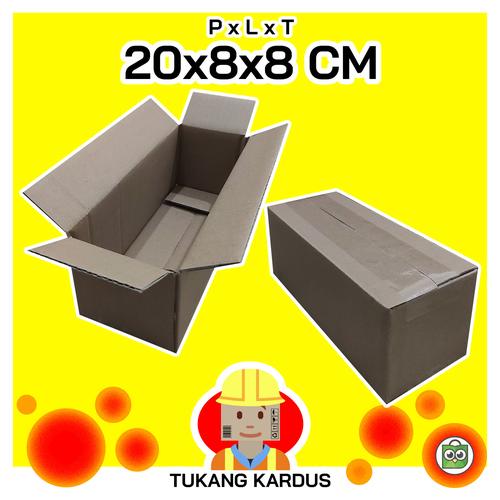 Jual KARDUS BOX uk 20x8x8 CM Kotak Packaging Corrugated SHEET POLOS ...