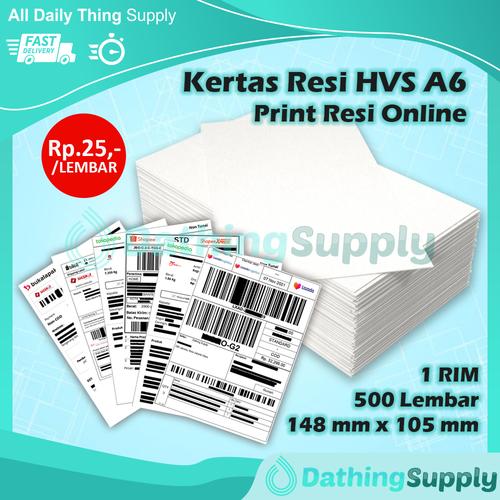 Jual Kertas HVS Ukuran A6 Cetak Label Pengiriman isi 500 Lembar Print ...