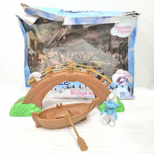 Jual Smurf Village Bridge and Boat Grouchy Figure JAKKS PACIFIC - Kota ...