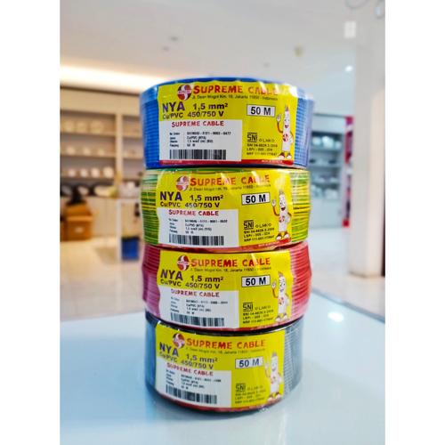 Jual SUPREME NYA 1,5mm 50M KABEL TUNGGAL 1.5mm 50Meter 1.5 mm 1,5 mm - Jakarta Pusat - Plasma ...