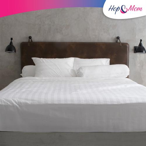 Jual SPREI SET HOTEL UKURAN DOUBLE PUTIH DOBBY - HOP & MOM - KOTAK ...