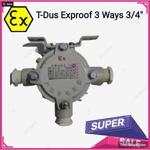 Jual T-DOOZ /T DUS/ JUNCTION BOX EXPLOSION PROOF 3/4" 3 LUBANG AH-D EEW ...