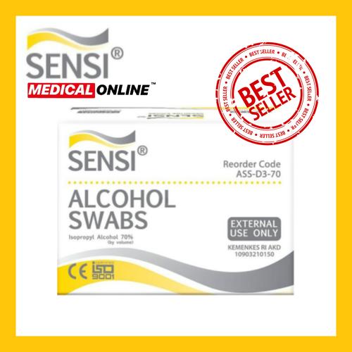 Jual TISSUE ALKOHOL SWAB SENSI ALCOHOL PEMBERSIH ISI 100/BOX MEDICAL ...