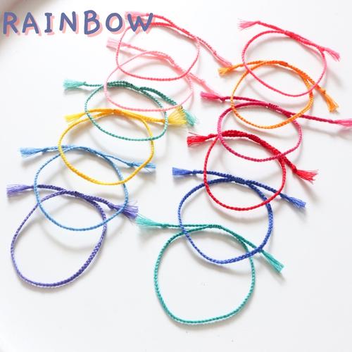 Jual PART 5 - Rainbow - Gelang Tali kepang basic polos unisex - Neon ...