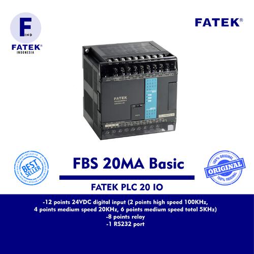 Jual FATEK PLC 20 I/O FBS 20MA Basic Series - 20MAR2 Relay, 24VDC - Kab. Bekasi - FATEK ...