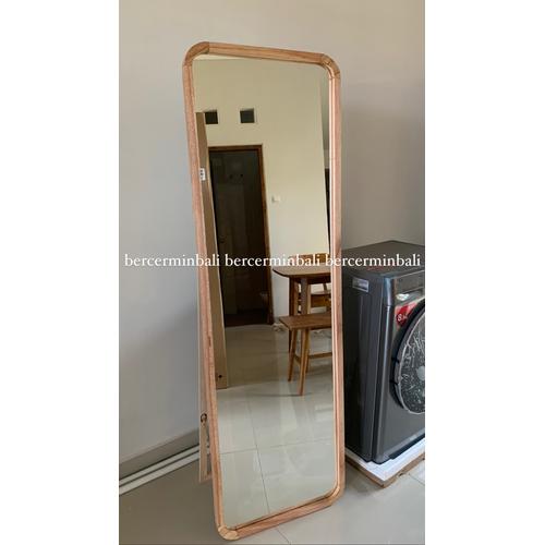 Jual EDGE CURVED STANDING MIRROR / CERMIN SUDUT TUMPUL - Natural dark ...