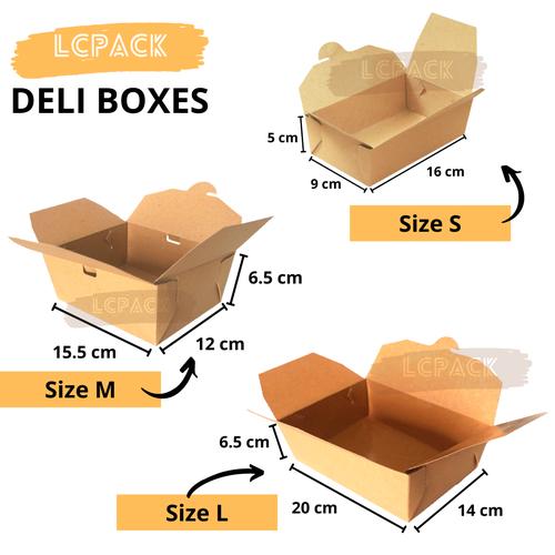 Jual PAPER DELI BOX FOOD PAIL LUNCH BOX OPEN TOP KOTAK CRAFT KEMASAN ...