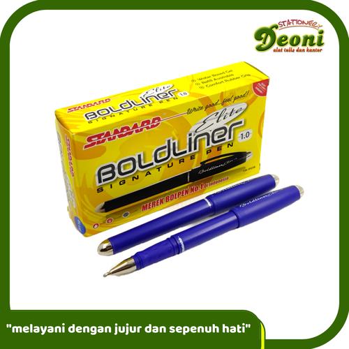 Jual STANDARD Boldliner Elite Signature Pen Pulpen Pena 1.0 mm Biru ...