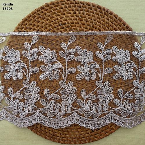 Jual Kain Renda / Kain Renda Bordir Tile Bunga Sedang -15703 (L:-/+13cm ...