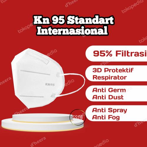 Jual masker kn95 5 ply N95 Tebal Warna Putih Emboss 3D Disposable Face ...