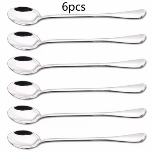 Jual sendok teh gagang panjang stainless premium tebal/sendok es teh ...
