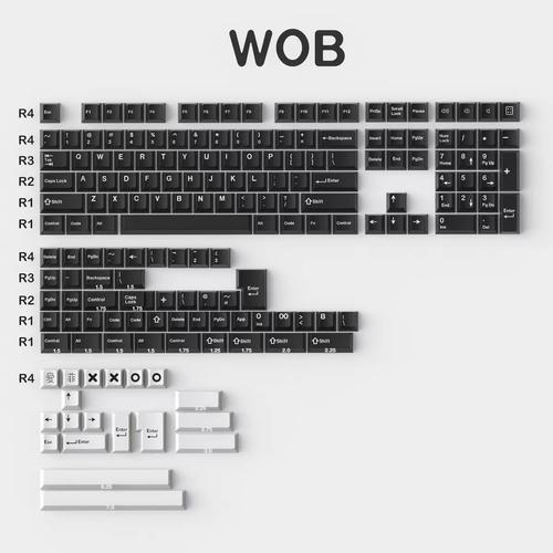 Jual Keycaps 173 Set Cherry ABS Double Shot GMK Clone White On Black ...