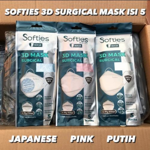 Jual Masker Softies 3D Surgical Mask KF94 4 ply - Soft Beige, Box (isi ...