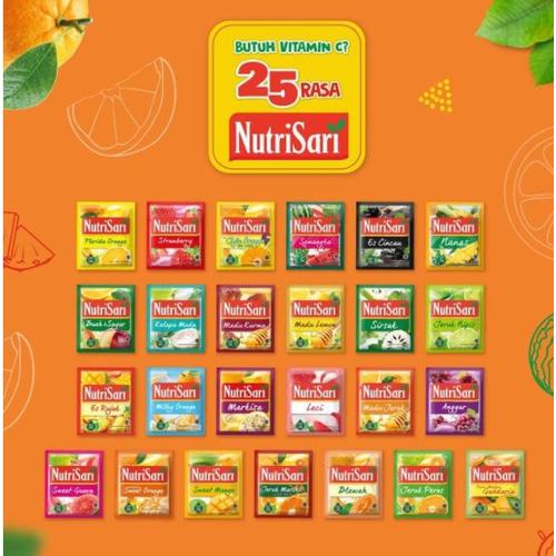 Jual NutriSari Aneka Rasa 11gr x 10Pcs (1 Renceng) Nutri Sari - Lychee ...