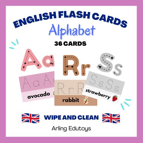 Jual WIPE AND CLEAN FLASH CARDS FLASHCARD BOOK ALPHABET ENGLISH EDITION ...