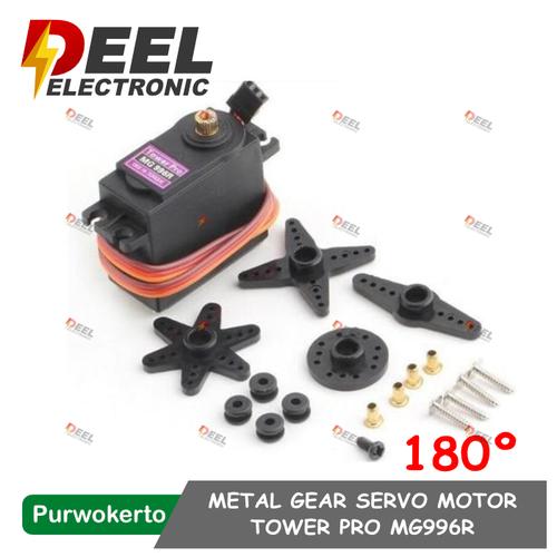 Jual METAL GEAR SERVO MOTOR TOWER PRO MG996R HIGH TORQUE MG996 - Kab ...