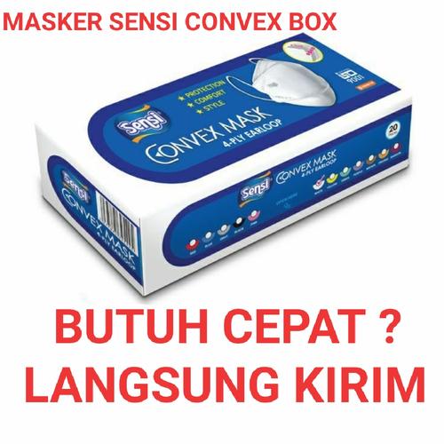 Jual masker SENSI convex box isi 20 pcs ORIGINAL (segel, ada embos ...