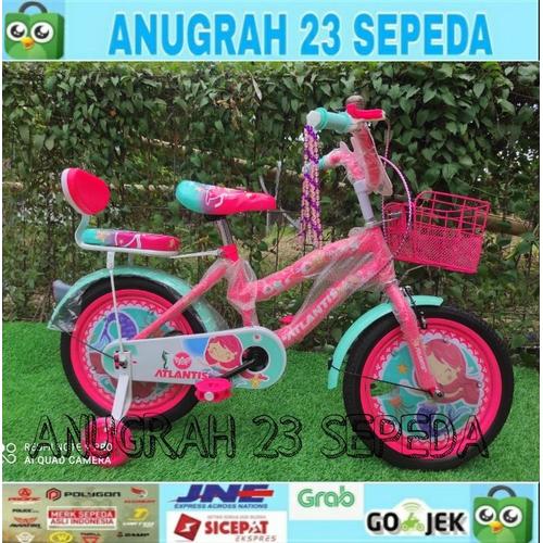 Jual Sepeda Anak Mini Perempuan 12 16 18 Inch Atlantis Bell Keranjang ...