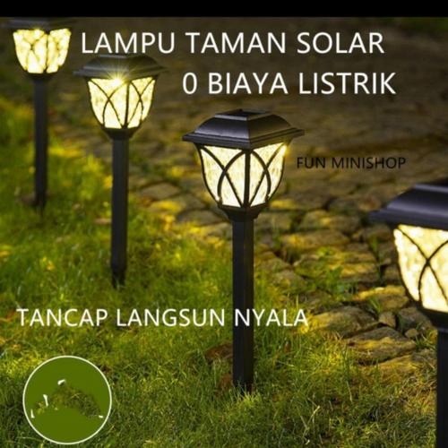 Jual lampu taman solar panel surya garden lamp matahari outdoor ...