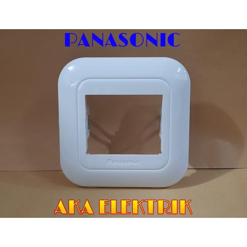Jual FRAME SAKLAR PANASONIC 1 GANG 2 DEVICE WIDE SERIES PUTIH WEJ78029W ...