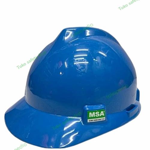 Jual HELM SAFETY/HELM KERJA PROYEK MSA LOKAL SARANG BIASA BIRU/SAFETY ...