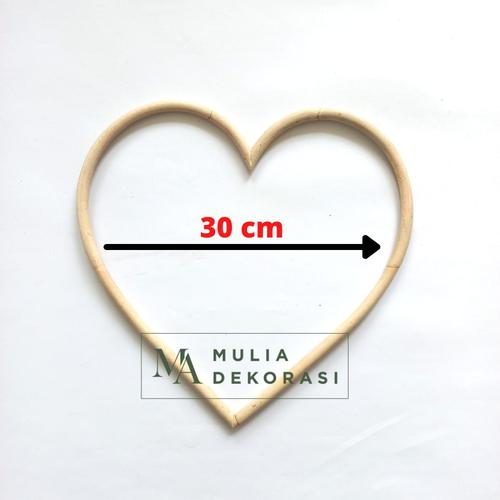 Jual Ring Rotan Lingkaran Polos Natural Bentuk Love Lingkaran Akessoris ...