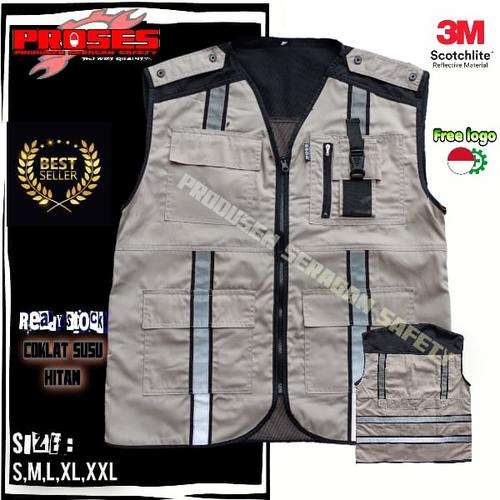 Jual ROMPI KERJA SAFETY JAPAN DRILL COKLAT SUSU SCOTLITE 3M FREE LOGO ...