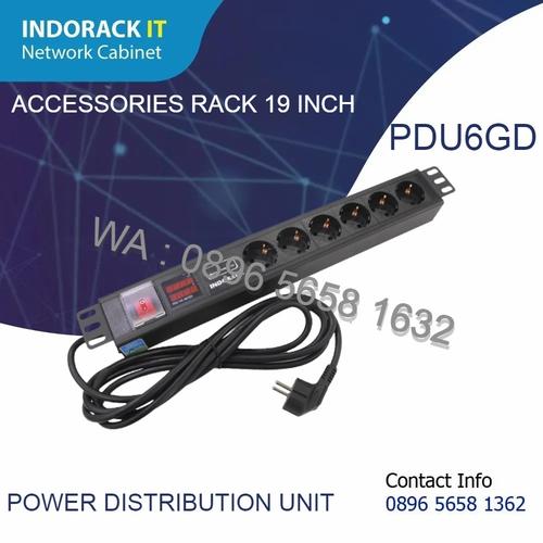Promo PDU Stop Kontak Colokan Germany 6 Outlet w/Digital volt Ampere ...