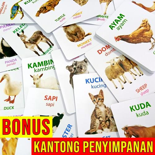 Promo Kartu Flash Card Anak Kartu Edukasi Hewan - Hewan Liar - Kota ...