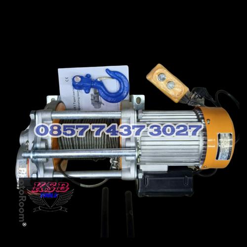 Jual Electric Winch Hoist 1200 kg x100m heavy duty katrol listrik 220 V ...