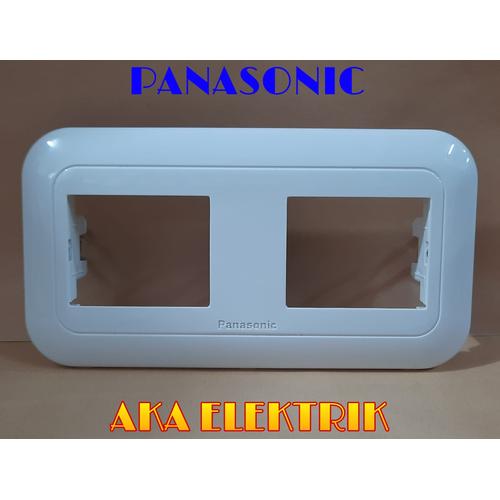 Jual FRAME SAKLAR PANASONIC 2 GANG 4 DEVICE WIDE SERIES PUTIH WEJ78049W ...