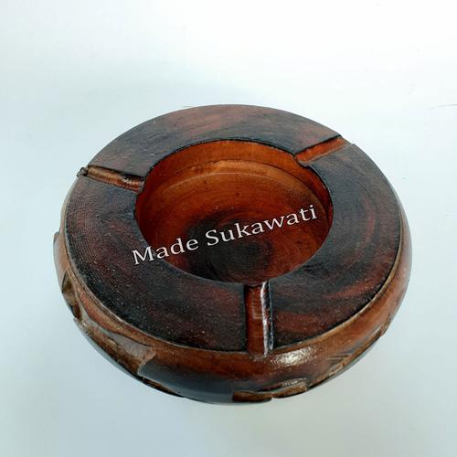 Jual Asbak kayu ukir bali kerajinan handmade - BulatTapak 13cm - Kab ...