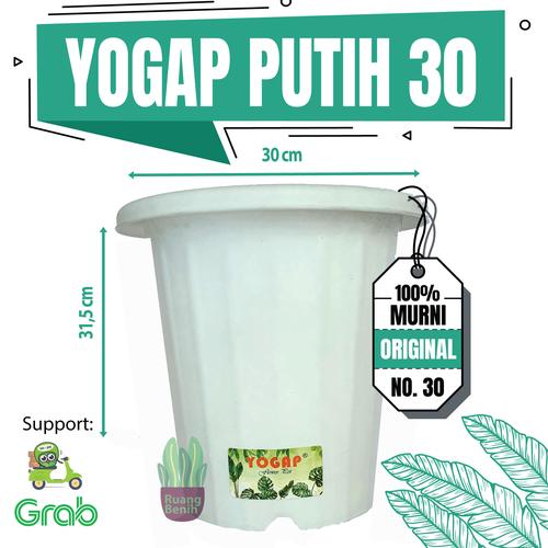 Jual Pot Tanaman Hias Yogap no 30 Putih Pot Bunga Minimalis Cantik ...