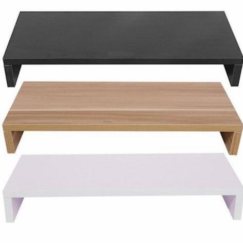 Jual Meja Monitor / Stand Monitor Komputer Laptop Kayu Hitam Putih ...